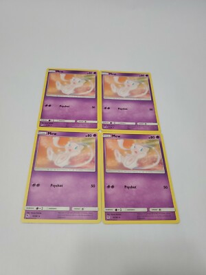 4x Pokémon TCG Mew Hidden Fates 32/68 Regular Rare | eBay