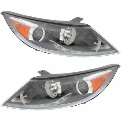 New Set of 2 Driver & Passenger Side Headlamp Assembly Fits 11-2012 Kia ...