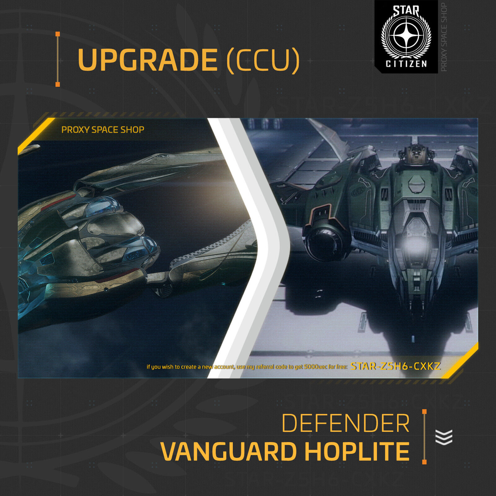 Star Citizen - AEGIS VANGUARD HOPLITE - UPGRADE - (CCU) | eBay