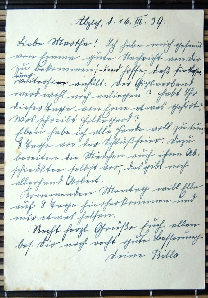 Nazi propaganda postcard. Winter relief of German people 1938/39 ...