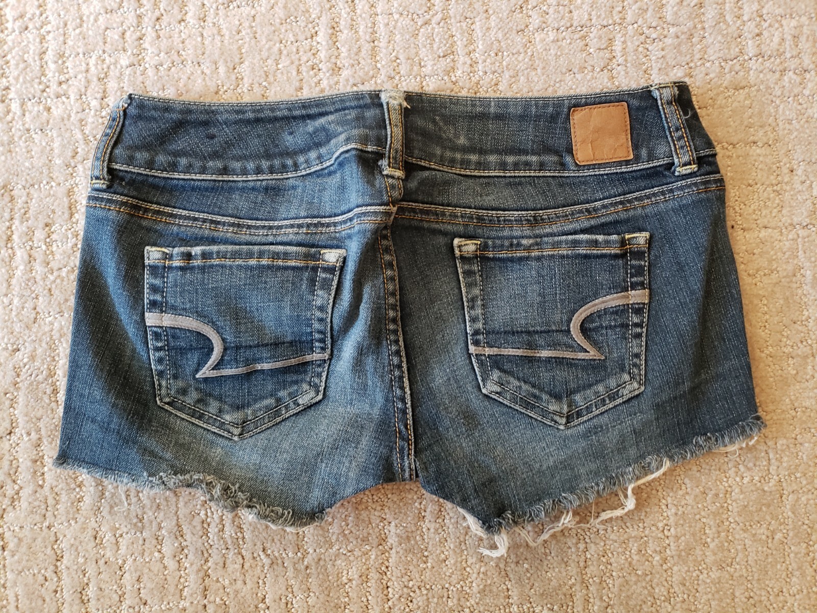 2 Pairs Women's American Eagle Shorts Size 4 Reg Blue Jean Cut Off ...