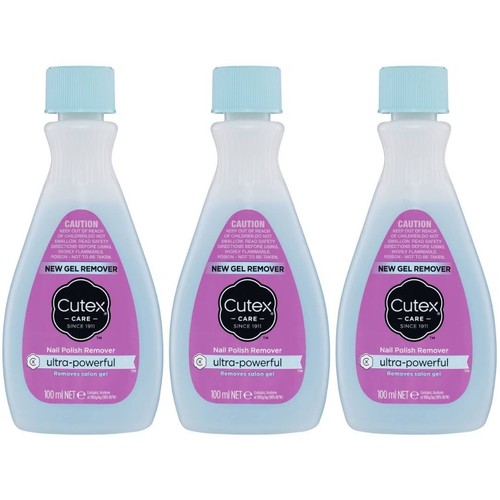 Cutex Nail Polish Remover Gel Ultra Powerful 100ml x 3 | eBay