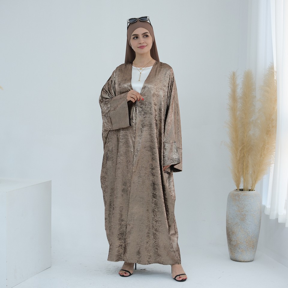Muslim Open Kaftan Abaya Dubai Women Long Dress Evening Cardigan Robe ...