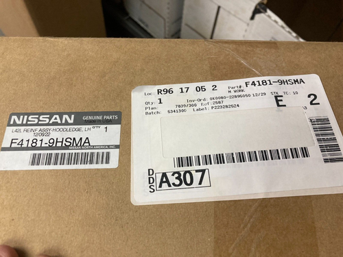 Genuine Nissan 2016-2018 Altima SL Hood Fender Apron Reinforced Left ...