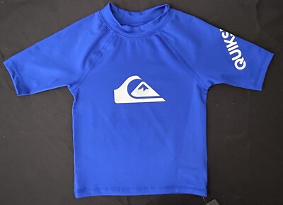 Quicksilver Boys Short Sleeve Cobalt Blue UPF Protection 50+ Rash Guard ...