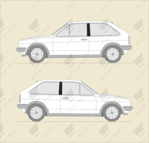 Autocollants Mk2 Polo Coupé G40 GT B pilier - VW Volkswagen vinyle texturé 86C | eBay