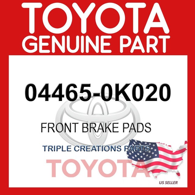 044650K020 Genuine Toyota Pad Kit Disc Brake Front 04465-0k020 for sale ...