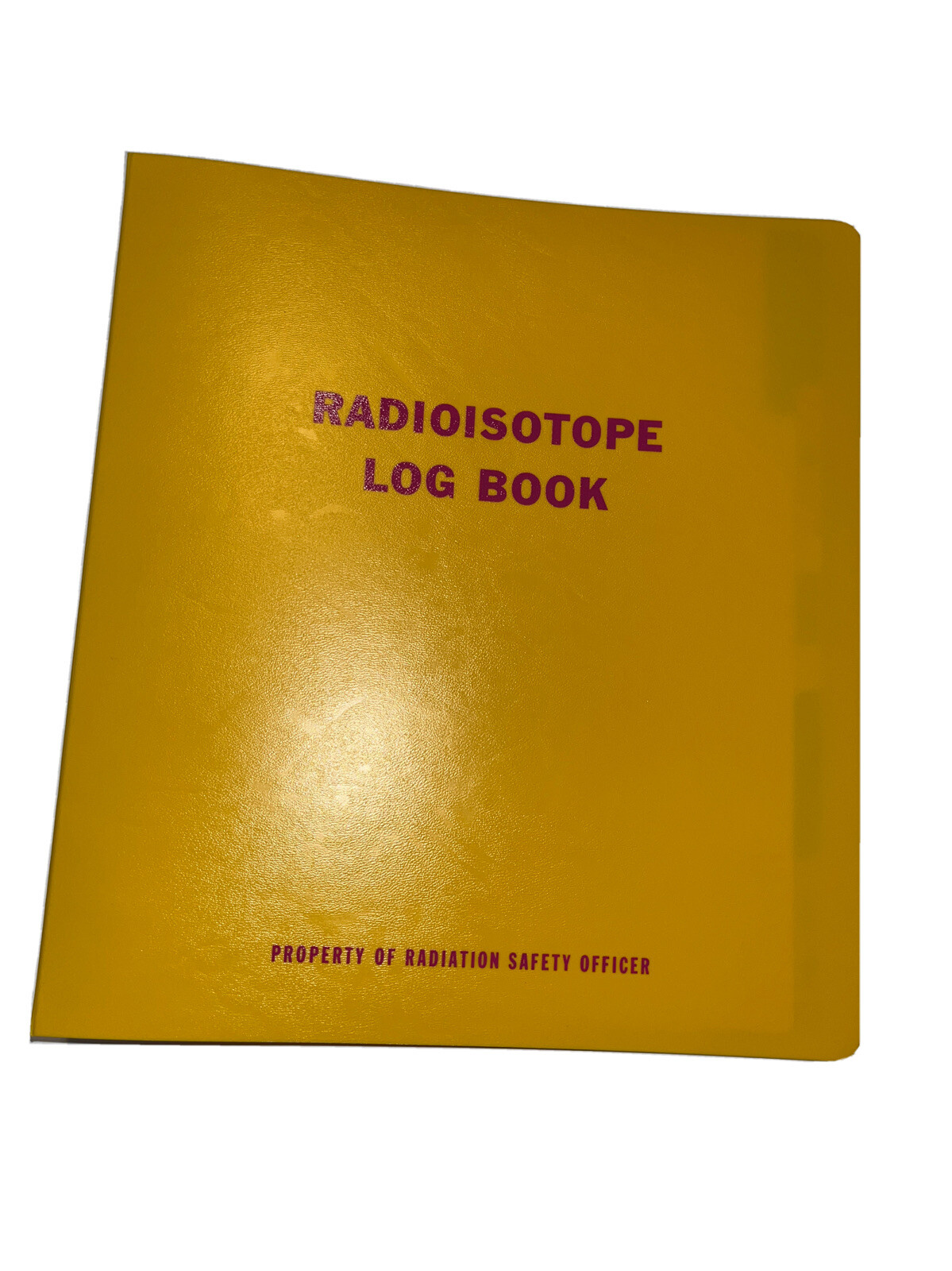 Radioisotope Log Book, Individual Three-ring Binder with Dividers, Qty ...