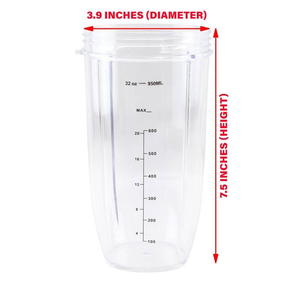 32 oz Cup and Extractor Blade for NutriBullet 600W 900W NB-101B NB-101S ...