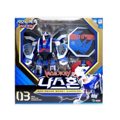 Geo Mecha Beast Guardian 03 NASHORN Blue Rhino Transforming Robot ...