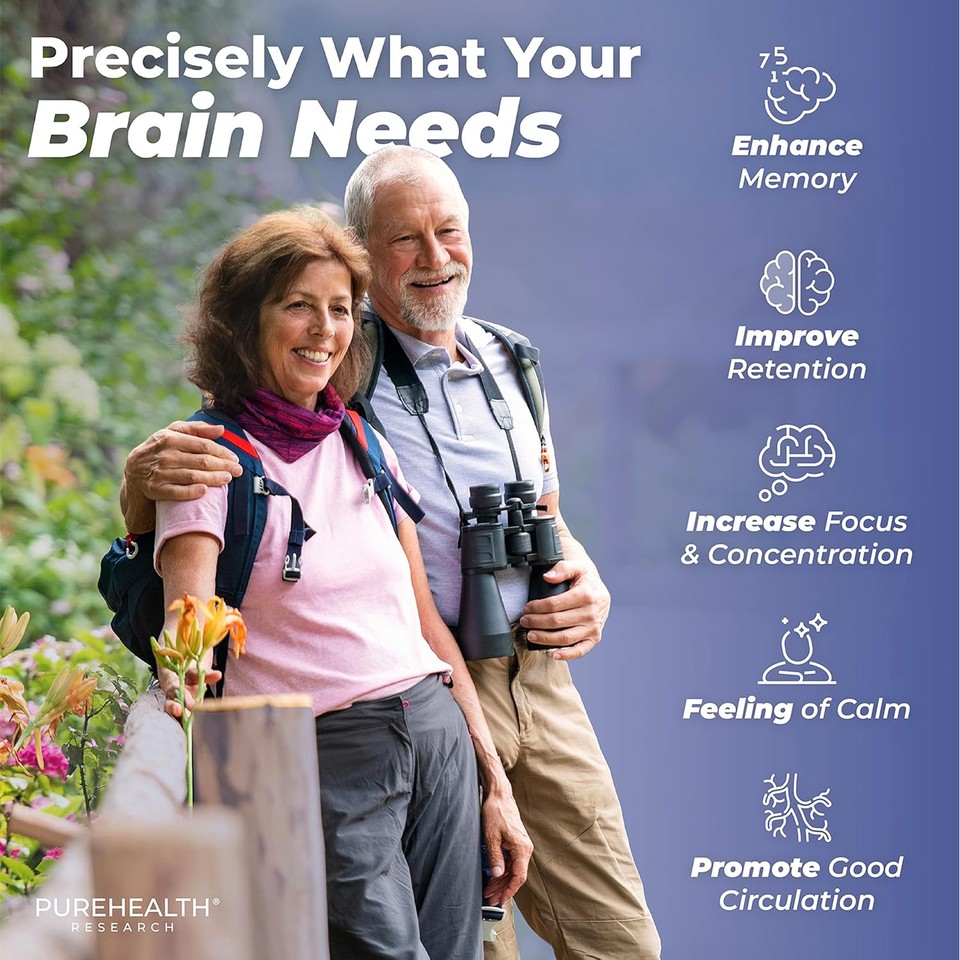 PureHealth Ageless Brain - Brain Health & Memory Enhancer, Nootropics ...