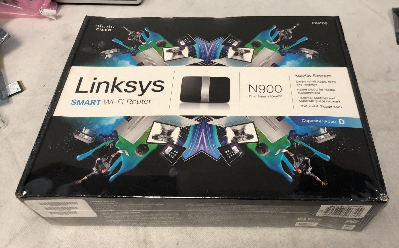 BRAND NEW SEALED Cisco Linksys EA4500 N900 Dual Band Wi-Fi Wireless ...