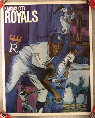 1973 BASEBALL POSTER * KANAS CITY ROYALS 23X29’’ PB10 M3 ORIGINAL VERY ...