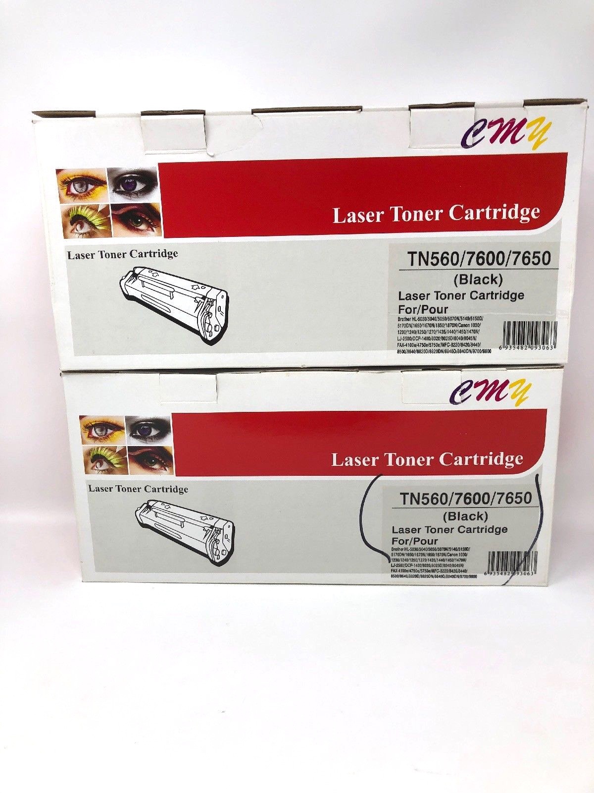 Lot of 2 Laser Toner Cartridges - TN560/7600/7650 - Black - Brother ...
