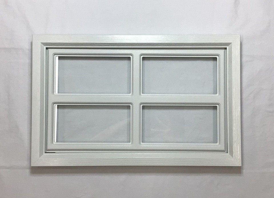 Garage Door Window Kit w/ Glass Opt In/Ext Frame Insert Grill Screw ...