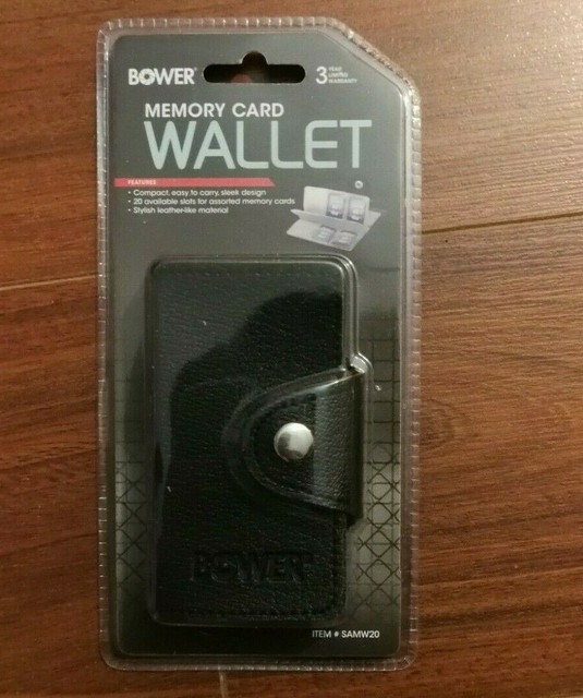 SAMW20 Bower Memory Card Wallet Holds 20 Cards Leather-like Material ...
