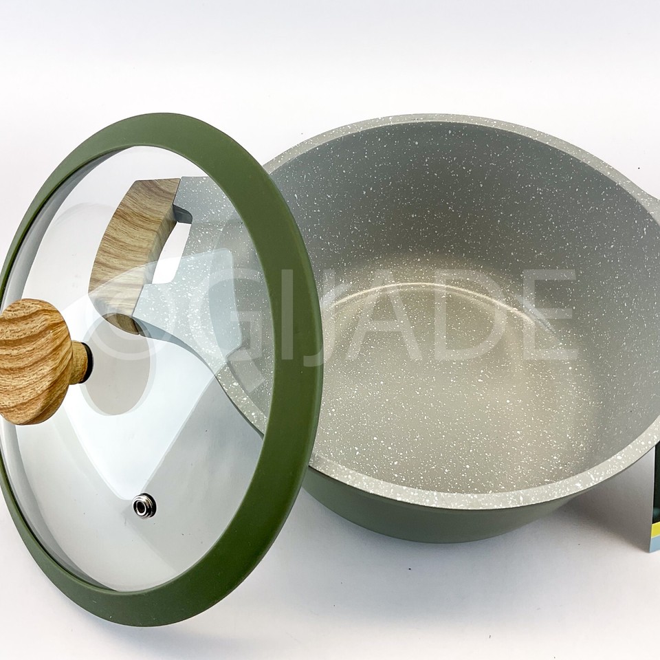 Authentic kitchen Non-Stick 8 inches 2.7-qt Small Stock Pot Casserole ...
