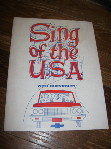 1964 Sing of the U.S.A. with Chevrolet Song Book Chevy Chevelle ...