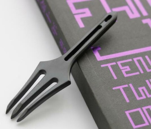 New Titanium Fork Small Harpoon Crowbar Pry Bar keychain EDC Tools ...