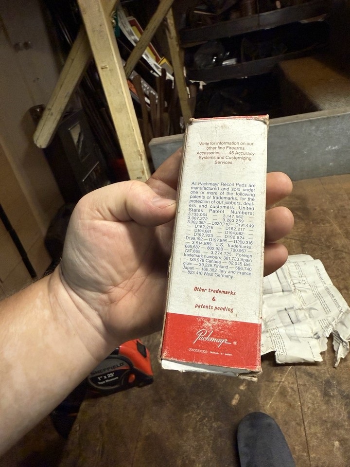 Vintage New NOS Original Pachmayr White Line Recoil Pad Rifle Gun Parts ...