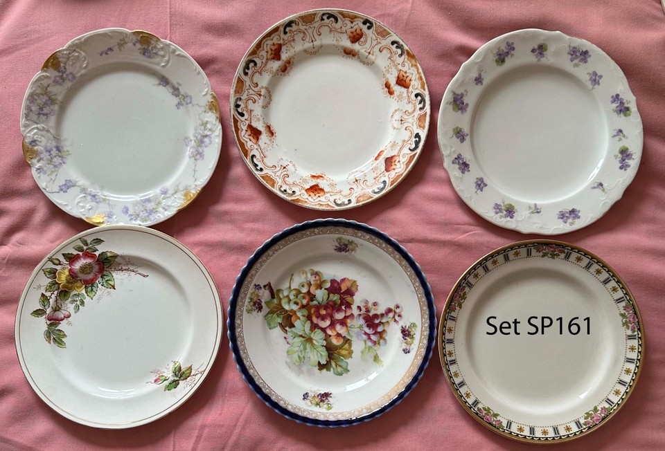 Sets of 6 Vintage Mismatch China Tea Plates. Discounts for quantity on ...