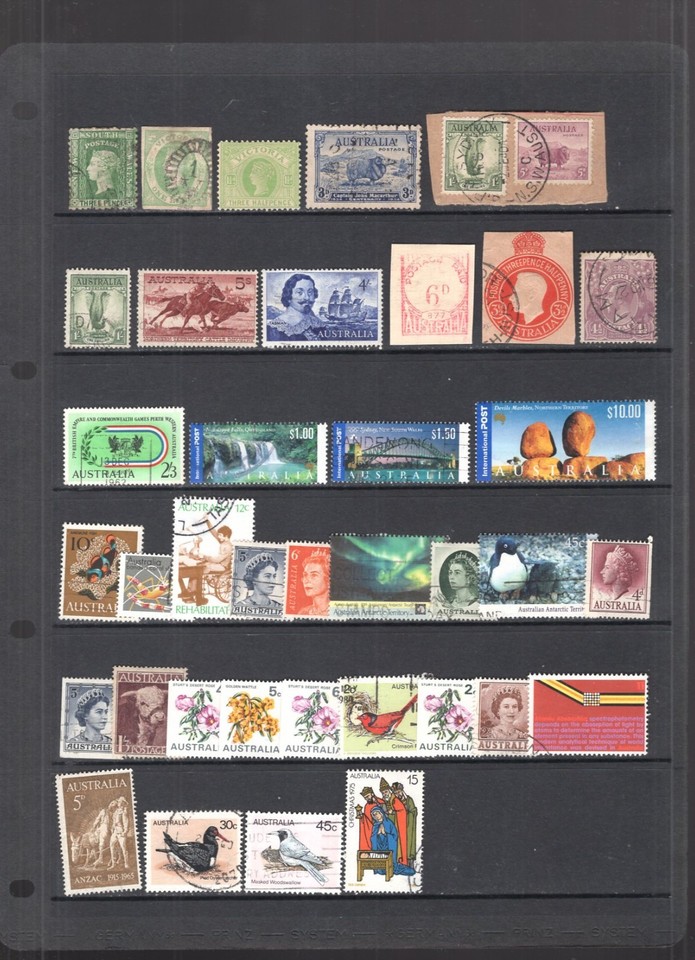 Australia & States Early to Modern Selection 117 Stamps Most Used With ...