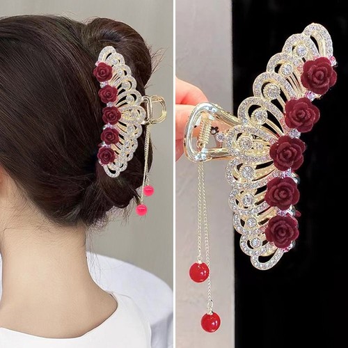 Plastic Butterfly Clips Shiny Color Golden Hair Claw Hair Clip ...