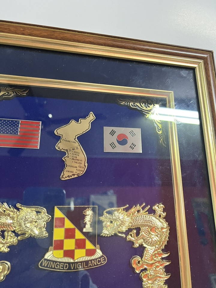 Military Shadow Box Display Case Winged Vigilance CW2 2000-2001 | eBay