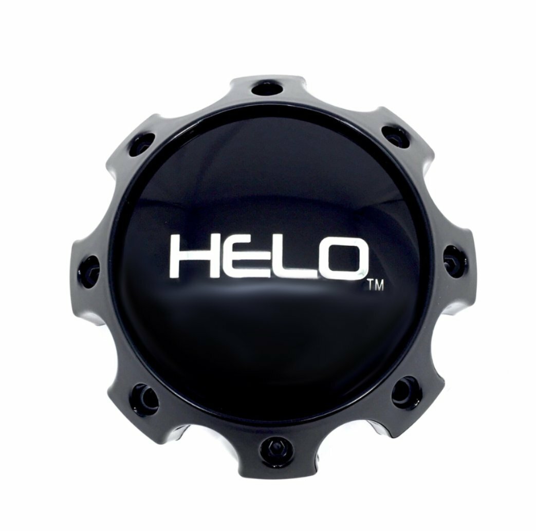 4 Helo Gloss Black Wheel Center Hub Caps for 8Lug HE904 HE879 HE878 ...