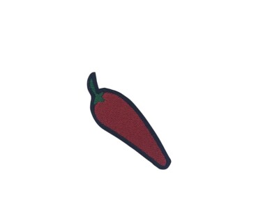 Embroidery patch sew badge iron on glue transfer chilli pepper chili ...
