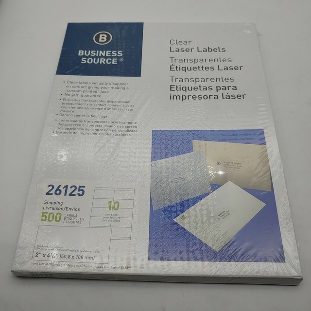 Business Source Clear Labels 26125 for sale online | eBay