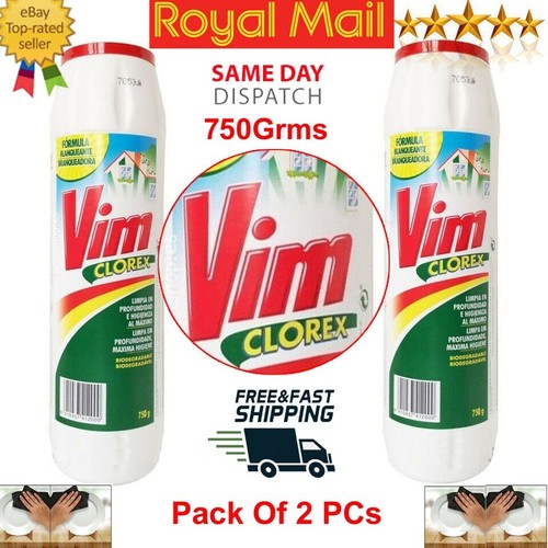 750Grms Vim Cloerx Classic Scourer Extra Whitening Powder Removes Stain ...