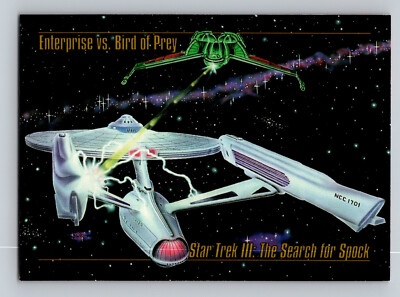 1993 SkyBox Master Series Star Trek #54 Enterprise vs Bird of Prey Card ...