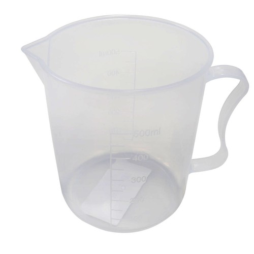 500ml Clear PP Plastic Graduated Measuring Mixing Cup Jar Jug Cooking ...