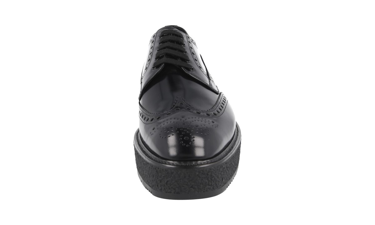 PRADA FULL BROGUE BUSINESS SHOES 2EG015 BLACK LEATHER NEW US PRADA FULL BROGUE BUSINESS SHOES 2EG015 BLACK LEATHER NEW US