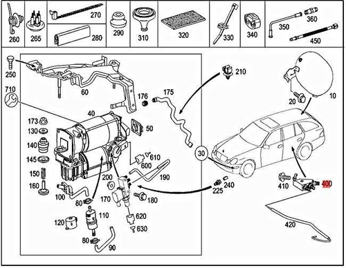 Genuine MERCEDES C219 S211 W211 W219 Coupe Rear axle Distributor ...