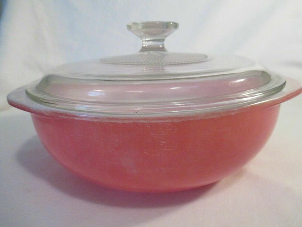 Vintage PYREX Casserole Dish Pink 024 2 QT With Lid for sale online | eBay
