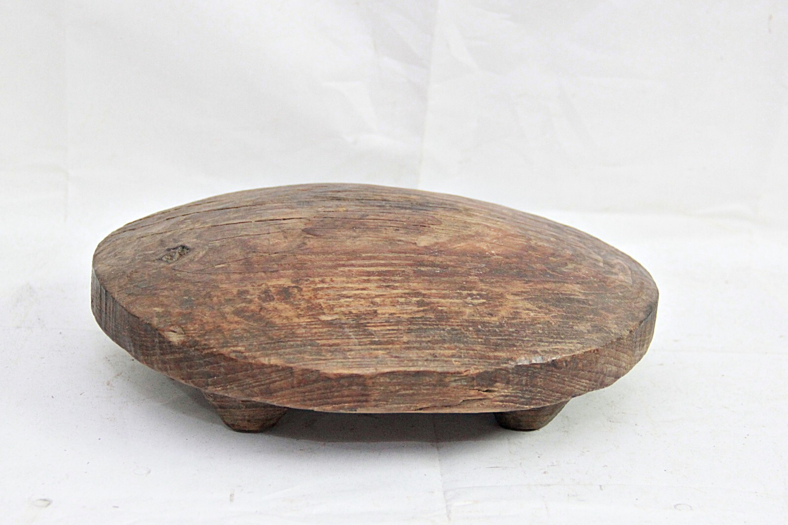 HUNCHBACKED ANTIQUE WOODEN TOOL - SINGLE WOOD RUMALI ROTI, BREAD MAKING ...