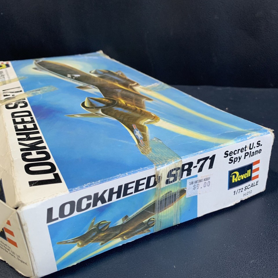 Vintage Revell 1:72 Scale Lockheed SR-71 Spy Plane Plastic Model Kit ...