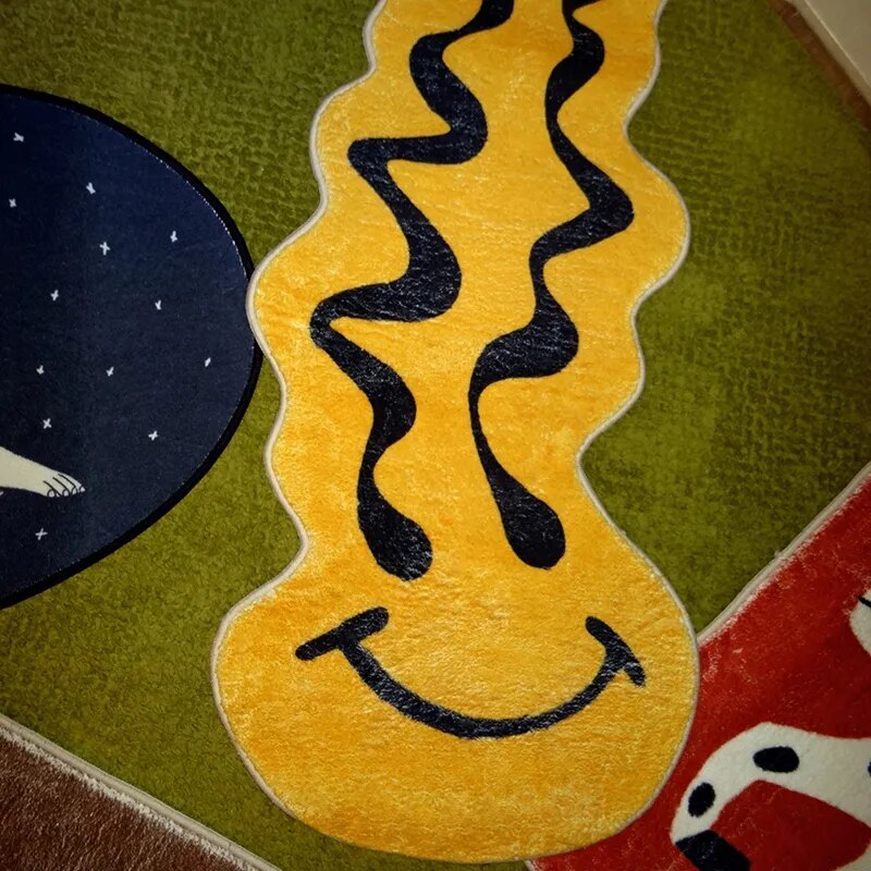 Handmade Hypebeast Rug Smiley Face Carpet Hypebeast Room Decor ...