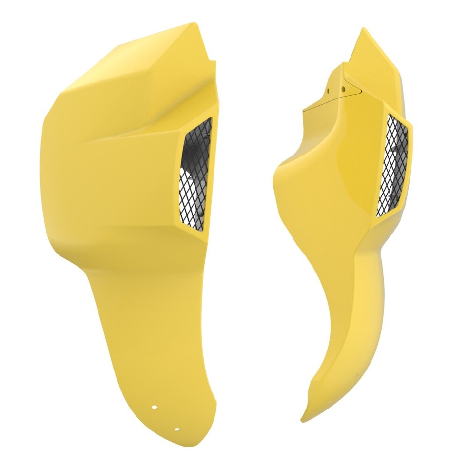 Industrial Yellow FXRT Lower Leg Fairings For Harley Softail Low Rider ...