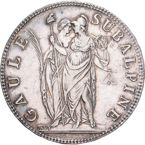 [#981693] Subalpine Republic, 5 Francs, AN 10 (1801), Torino, Silber ...