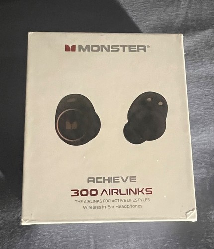 Monster Achieve 300 Airlinks Wireless Bluetooth Earbuds Black Sealed | eBay