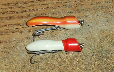 VINTAGE PFLUEGER FLY ROD WIZARD WIGGLER LOT/2 DIFFERENT/TOUGH LURE/NICE ...