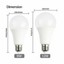 E27 Radar Motion Sensor LED Celling Bulb Light Night Lamp Cool White 7W ...