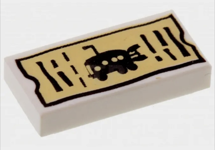 LEGO™ SpongeBob Bus Ticket Tile 1 x 2 Underwater Fish Bus Pattern NEW ...