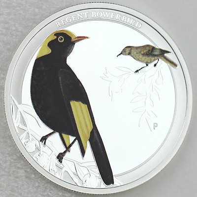 2013 Regent Bowerbird ½ oz Fine Silver 50-cent Proof Coin Color BIRDS ...