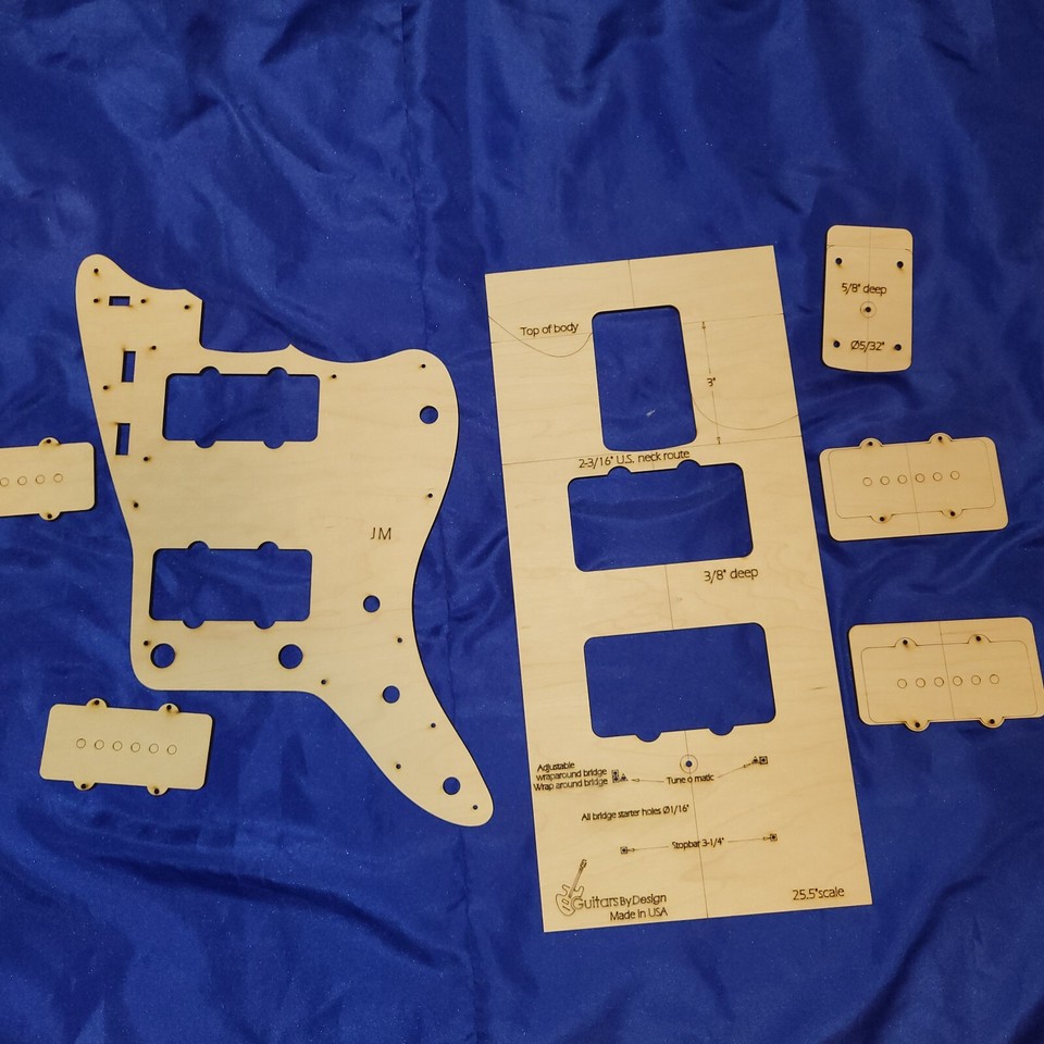 Jazz Master Guitar Body And Pickguard Router Template Set JM1 | eBay
