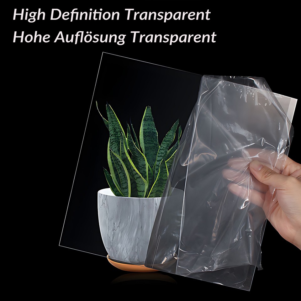 Clear PVC Plastic Sheet Thin Clear Plastic Panel PVC Plat Thick 0.3mm ...