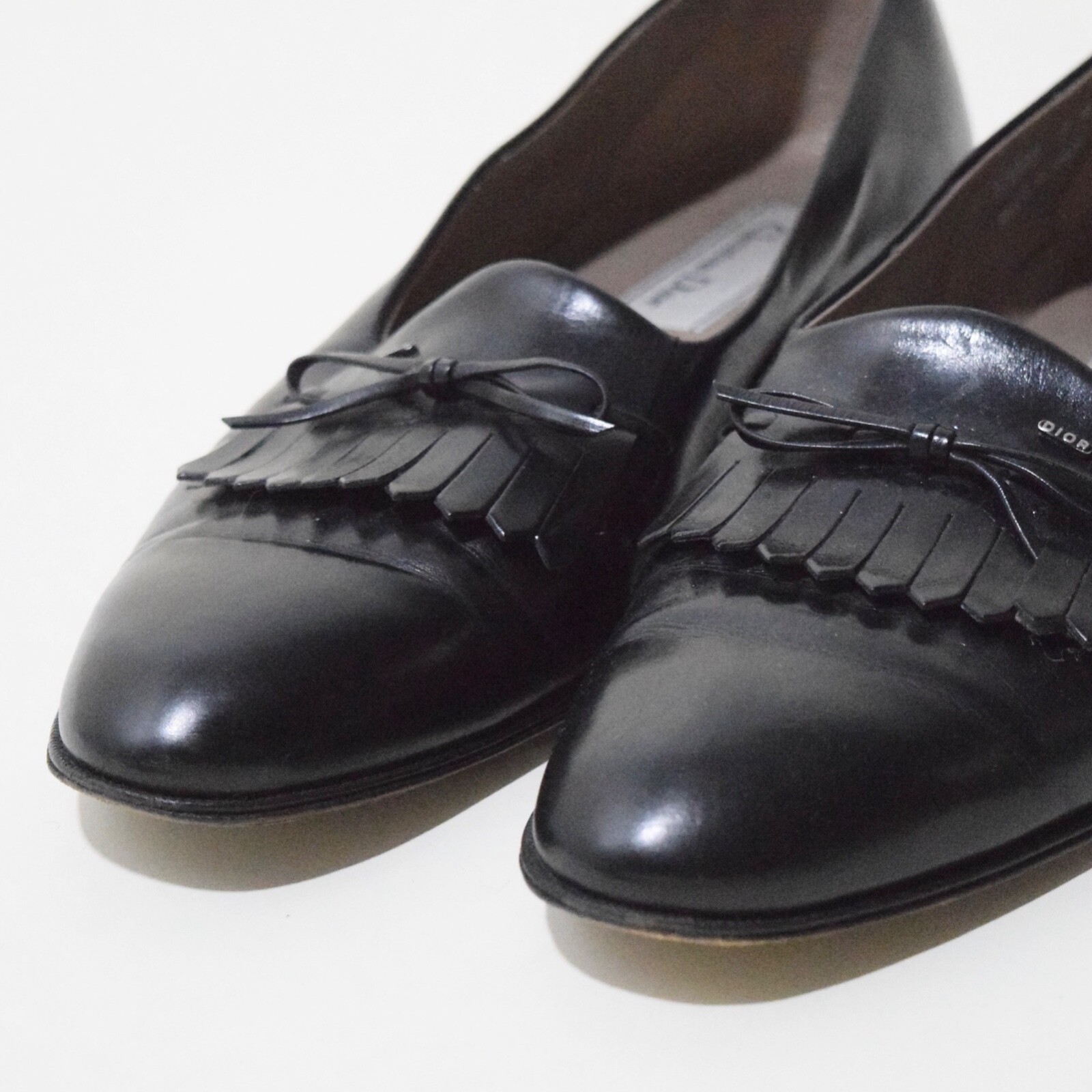 Christian Dior Mens Dress Shoes 9 Black Smooth Leathe… - Gem